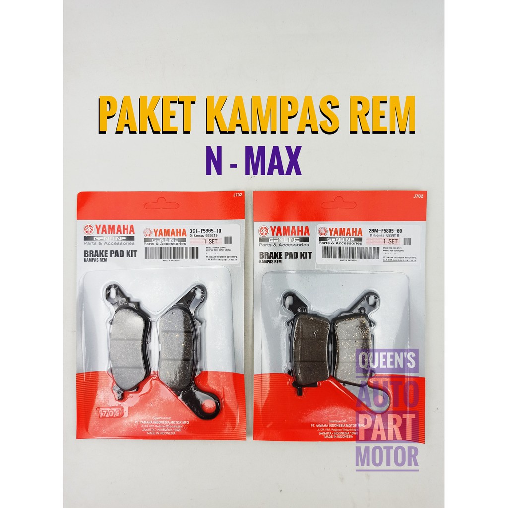 Jual KAMPAS REM NMAX DEPAN DISCPAD NMAX PAKET DPN + BLKG YAMAHA N-MAX 2BM 3C1 | Shopee Indonesia