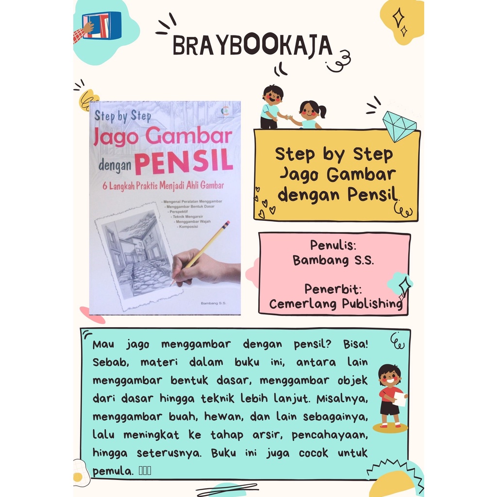 Jual BUKU GAMBAR : Step by Step Jago Gambar dengan Pensil / BUKU ...