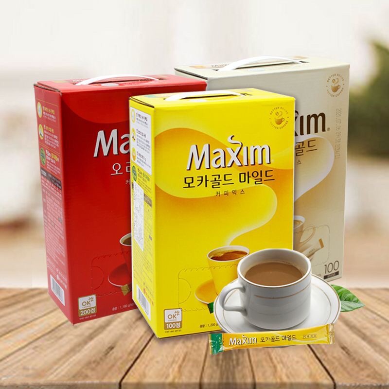 Jual Maxim Coffee Korea Mocha Gold Yellow/Original Red/White Coffee ...