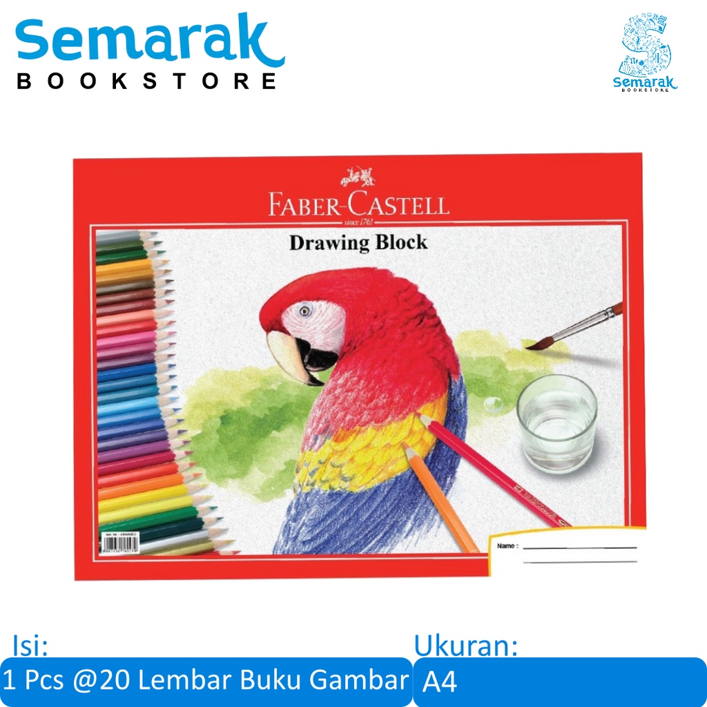 Jual Faber Castell Drawing Book Buku Gambar A4 [1 Buku 20 Lembar ...