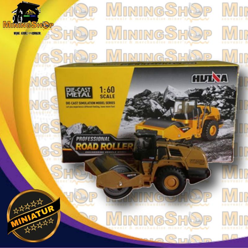 Jual miniatur tambang alat berat besi skala 1:60 metal contruction ROAD ...