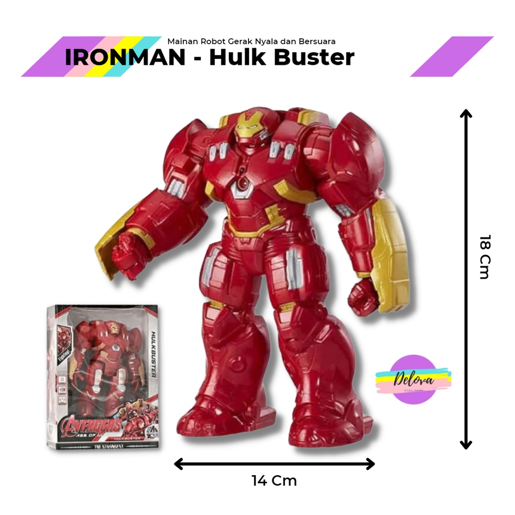 Jual Hulk Buster Iron Man Avangers Mainan Anak Robot Super Hero Gerak ...