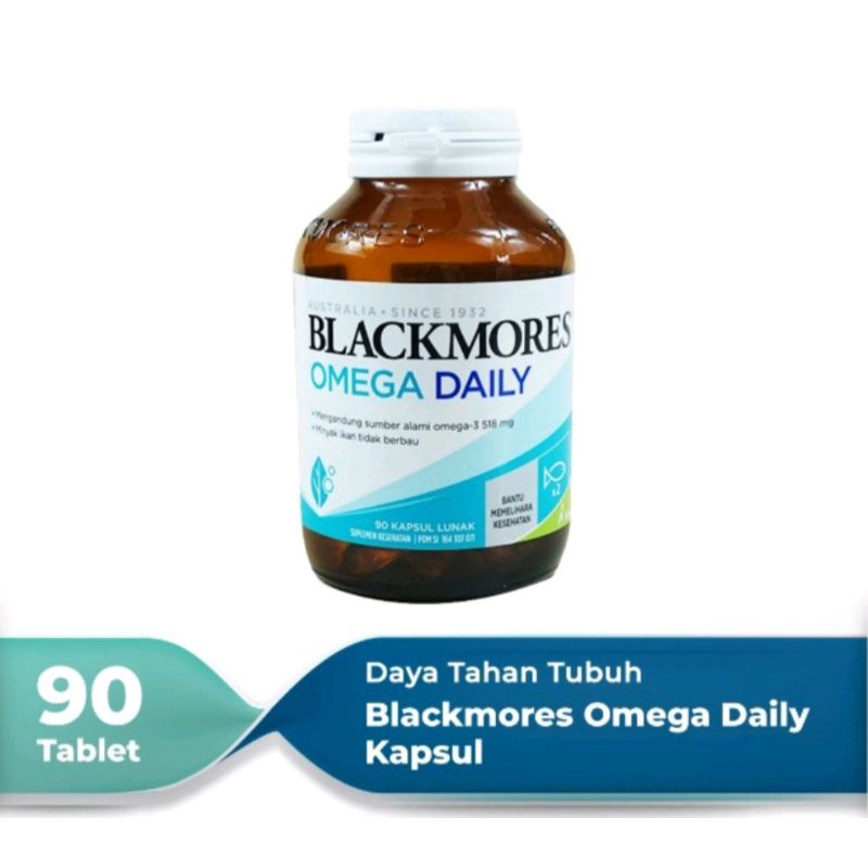 Jual Vitamin Blackmores Omega Daily 90 Capsules Lunak membantu ...