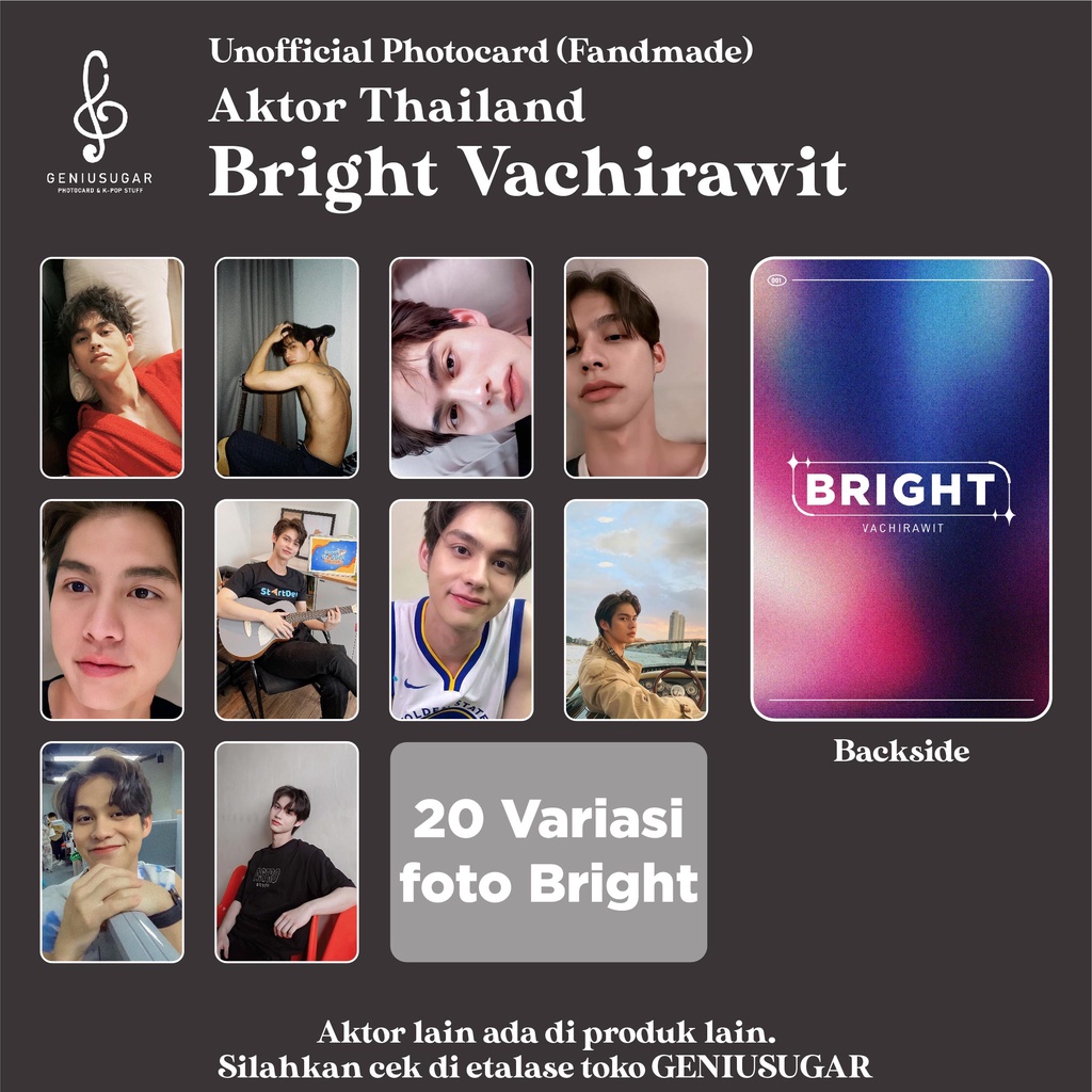 Jual [AKTOR THAILAND] PHOTOCARD BRIGHT VACHIRAWIT FANMADE | Shopee ...
