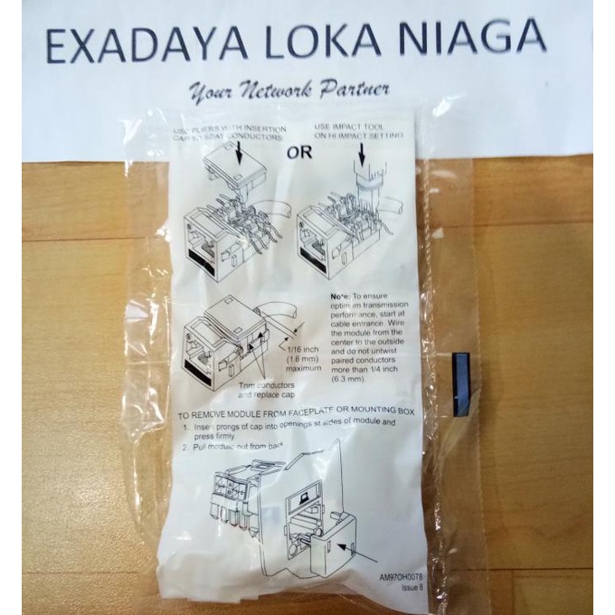 Jual Update Systimax Modular Jack Cat5 / Cat 5 White Original Commscope ...