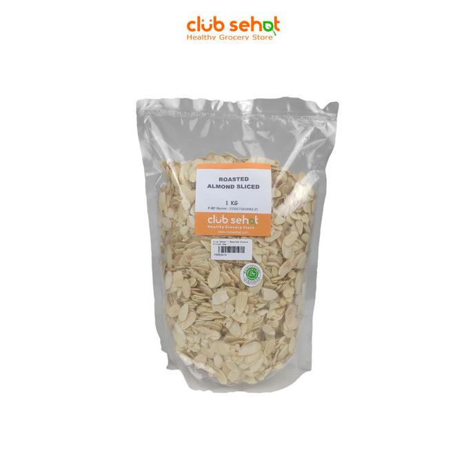 Jual CLUB SEHAT ROASTED ALMOND SLICED 1KG | Shopee Indonesia