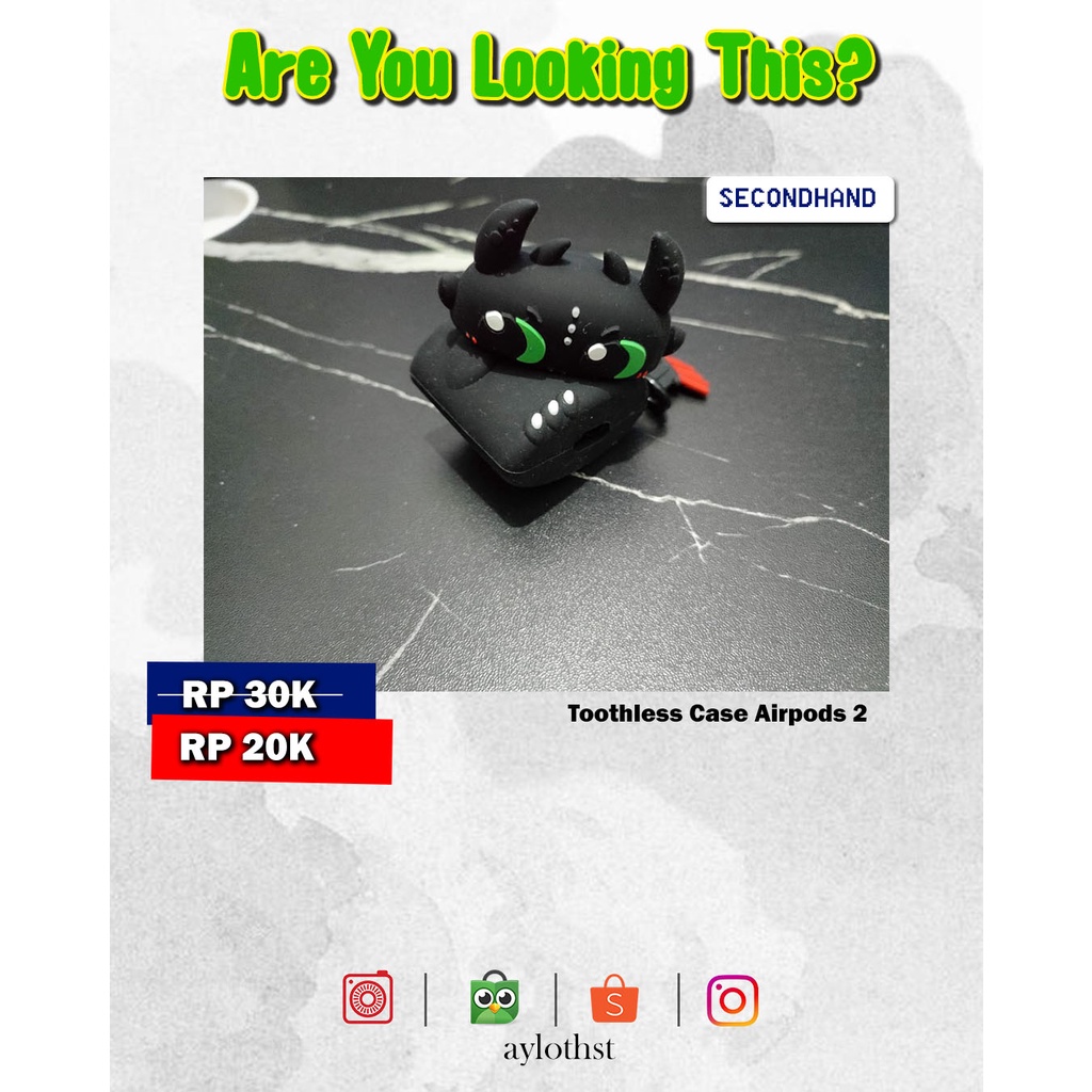 Jual Case Airpod 2 Toothless | Shopee Indonesia