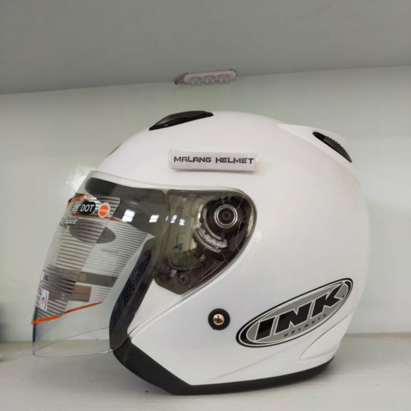 Jual Helm Half Face INK CENTRO Solid White | Shopee Indonesia