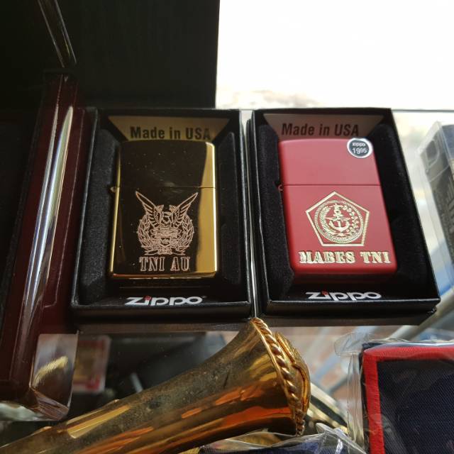 Jual Korek Api Zippo Original,logo MABES TNI DAN TNI AU. | Shopee Indonesia