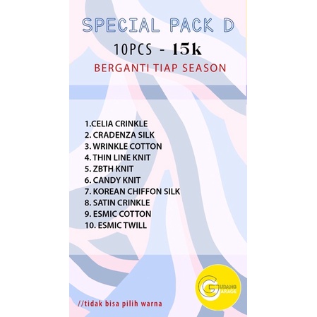 Jual Sample Pack Kain Gudang Garage swatches | Shopee Indonesia