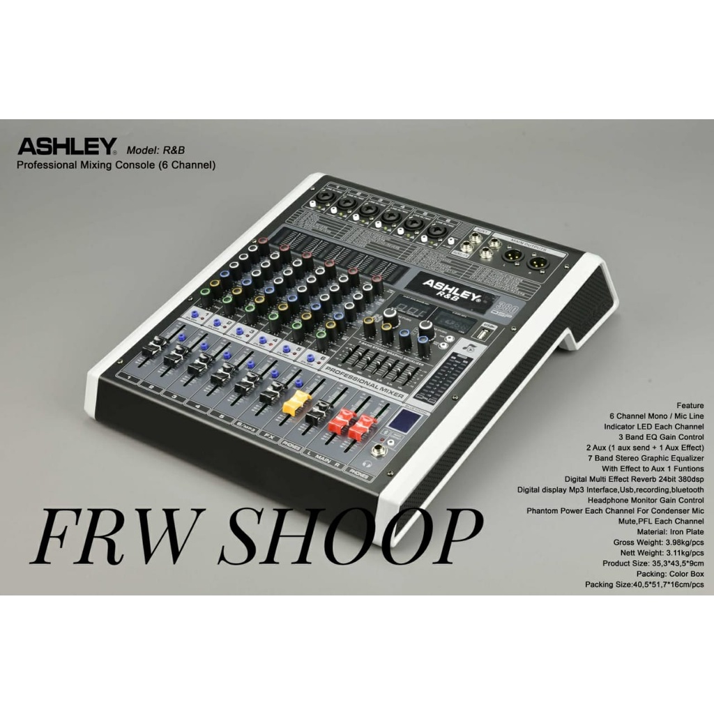 Jual MIXER AUDIO ASHLEY R&B 6 / RNB6 / RNB 6 / R&B6 6 CHANNEL NEW | Shopee Indonesia