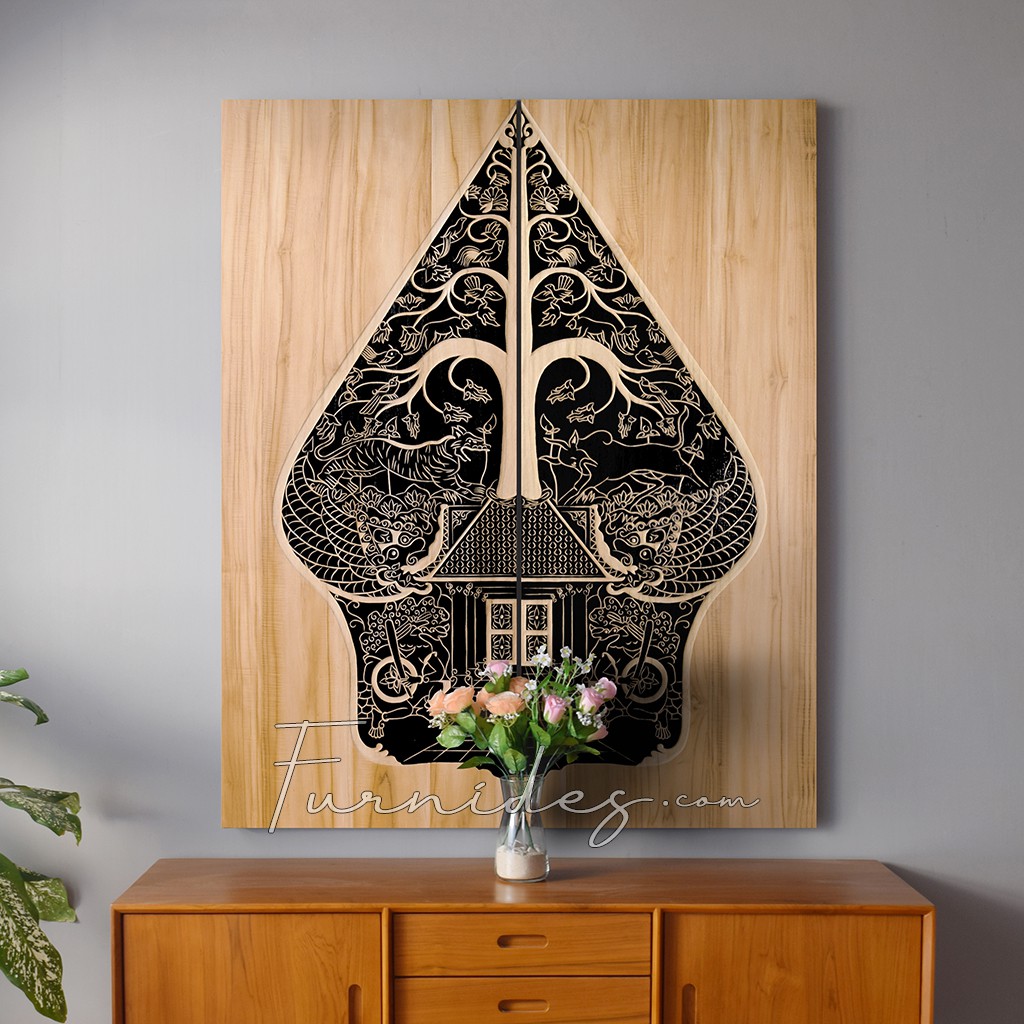 Jual Hiasan Dinding Kayu Jati Ukiran Gunungan Wayang - 120 x 150 cm ...