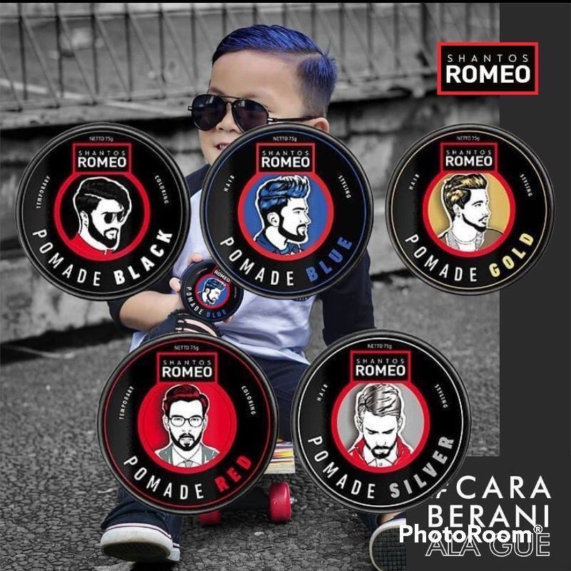 Jual SHANTOS TEMPORARY COLORING POMADE WARNA ( merah hitam gold silver ...