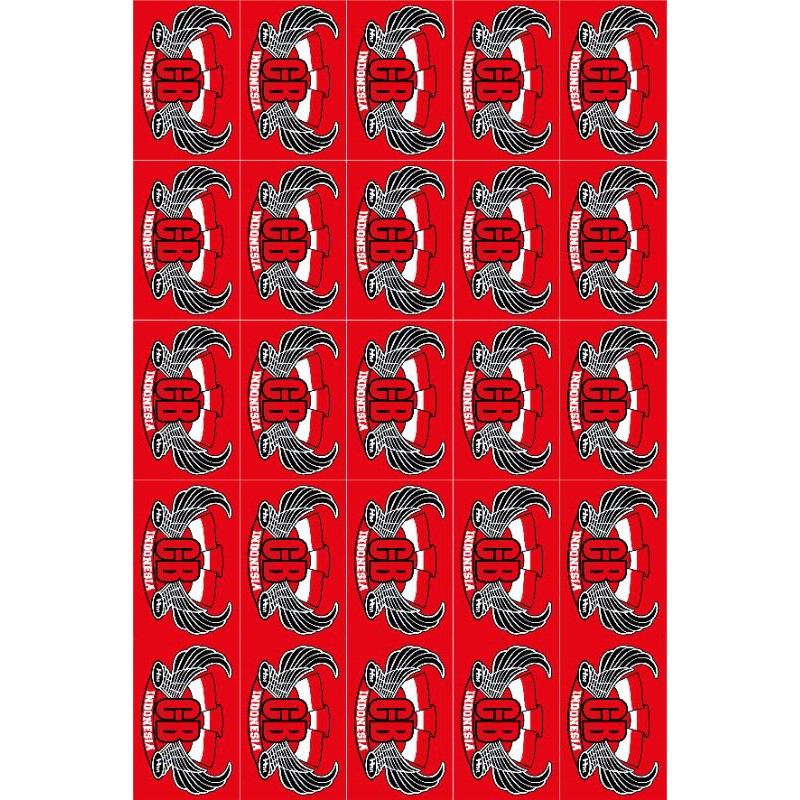Jual Sticker pack racing CB INDONESIA Background merah stiker vinyl a3 ...