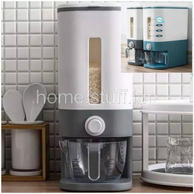 Jual Rice Box Dispenser 12L Tempat Beras Kotak - Plus Tempat Cuci Beras ...