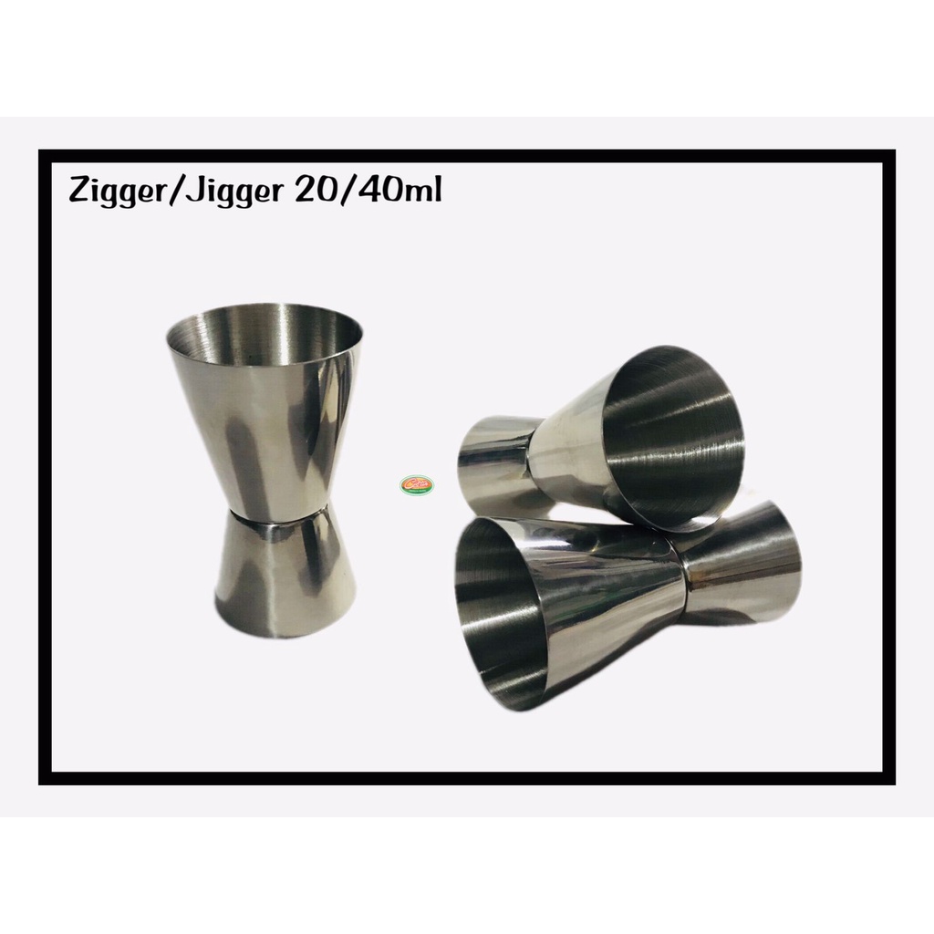 Jual ZIGGER/JIGGER STAINLESS 20/40ML (GELAS TAKAR) | Shopee Indonesia