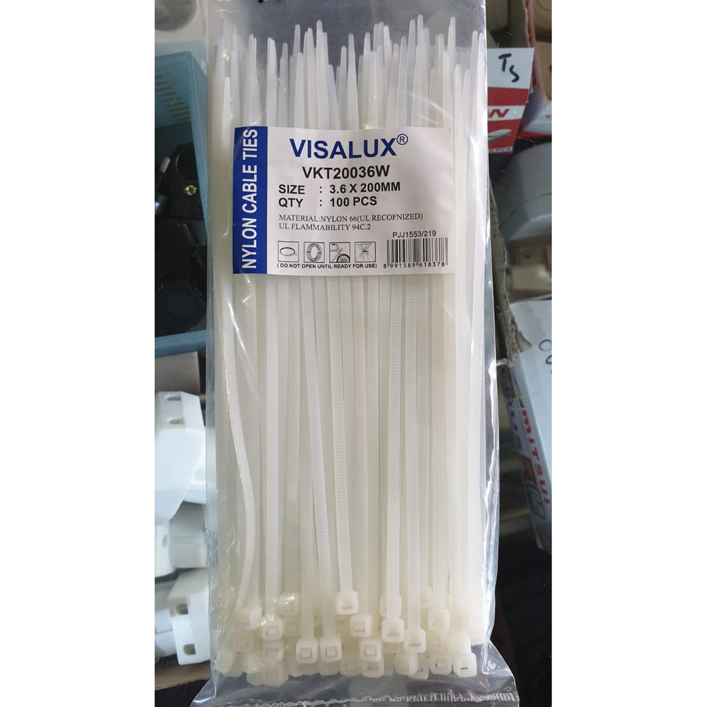 Jual Visalux Nylon Cable Ties 3.6 x 200 mm (100pcs) | Shopee Indonesia