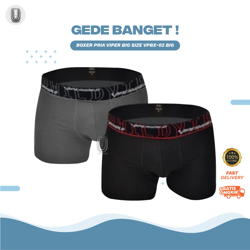Jual Boxer Cowok Celana Dalam Laki Laki Underwear Pria Dewasa Viper Big ...