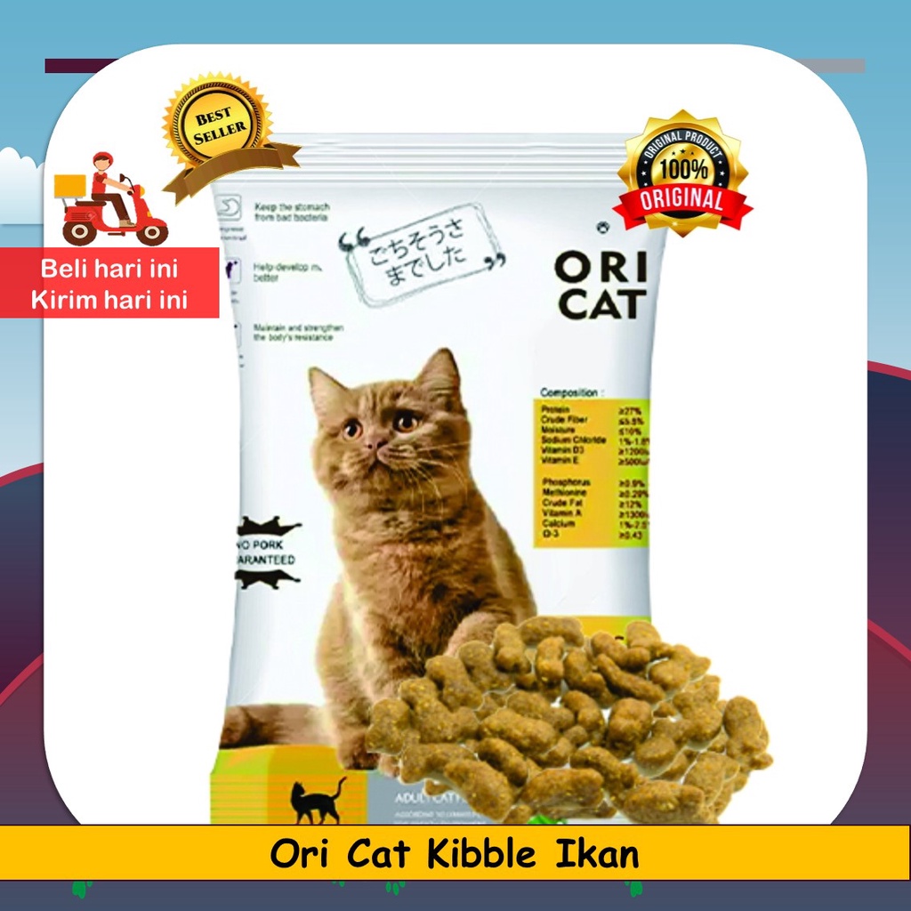 Jual Ori Cat Makanan Kucing Dewasa Oricat Dry Food 1 Kg Kibble Ikan ...