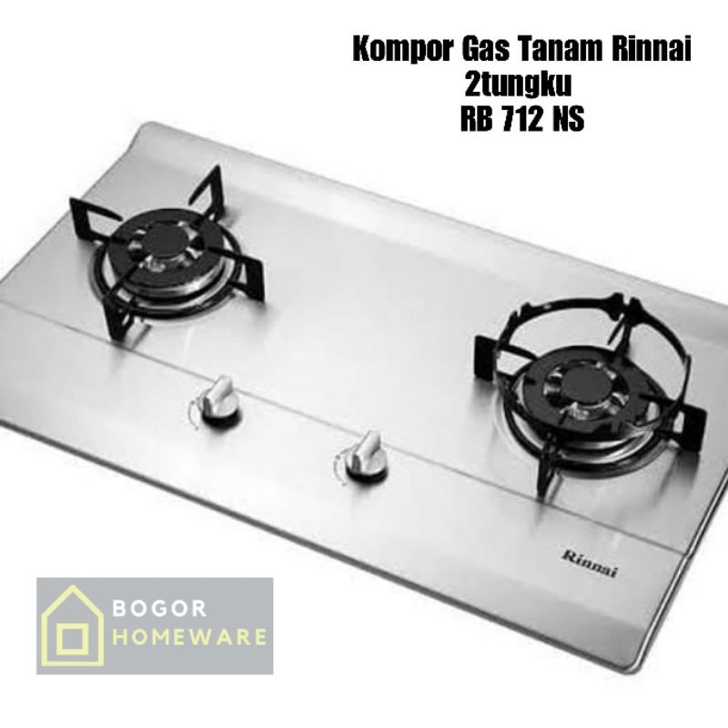 Jual (KHUSUS GOJEK) KOMPOR GAS TANAM RINNAI 2 TUNGKU RB 712 NS | Shopee Indonesia