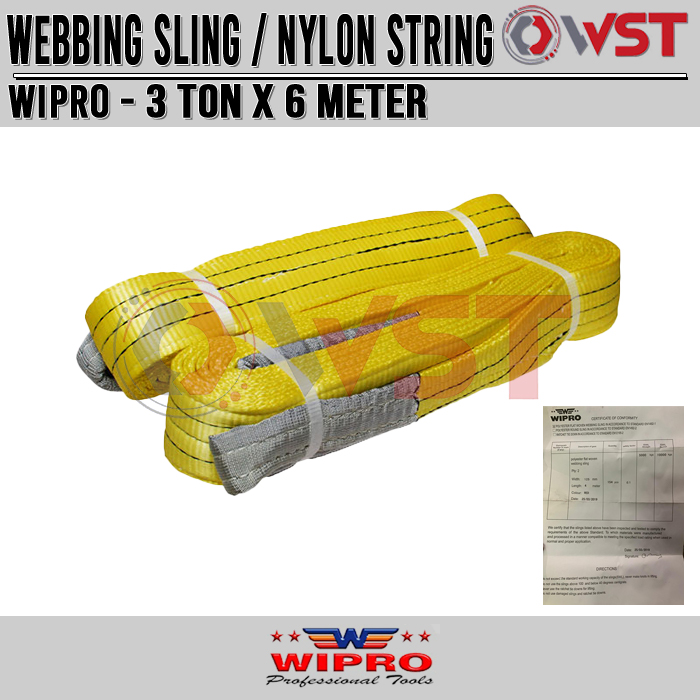 Jual Wipro Webbing Sling 3Ton x 6Meter / Tali Angkat 3 Ton x 6 Meter ...