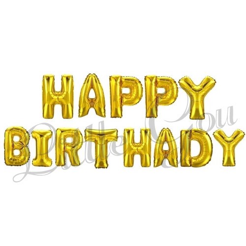 Jual Happy Birthday Letter Balloon Foil SET / balon huruf ulang tahun ...