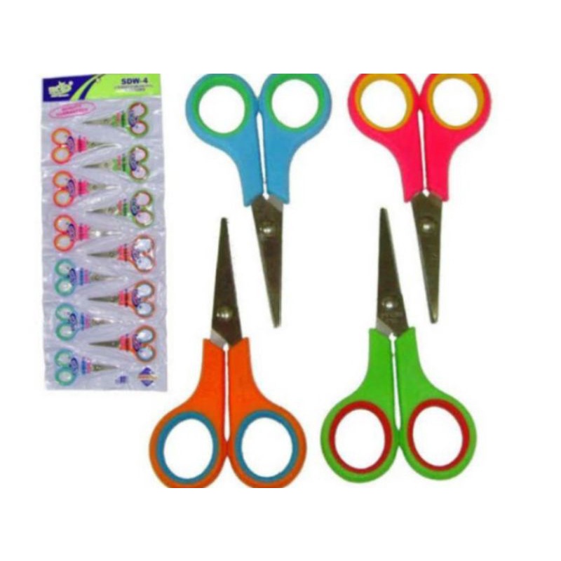 Jual 1 renceng gunting warna (12pcs) | Shopee Indonesia