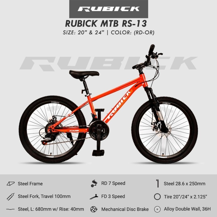 Jual Sepeda MTB 20 inch RUBICK RS 13 RS13 21 speed | Shopee Indonesia