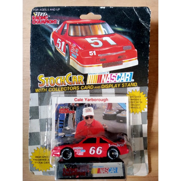 Jual RACING CHAMPIONS STOCK CAR NASCAR WITH COLLECTORS CARD AND DISPLAY ...