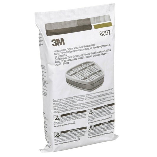 Jual 3M FIlter Cartridges 6007 For Mercury Vapor/Organic Vapor/Acid Gas ...