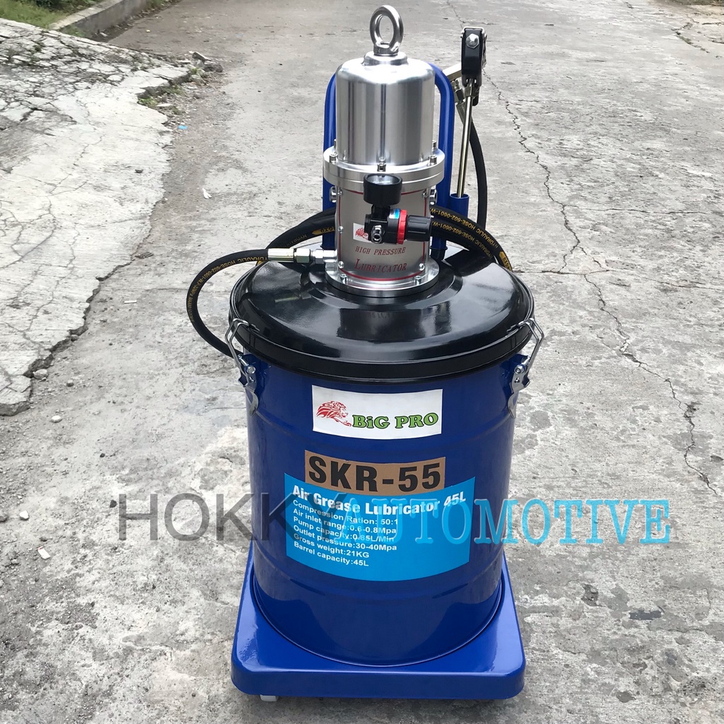 Jual BIG PRO pompa gemuk angin / grease pump pneumatic 45L heavy duty ...
