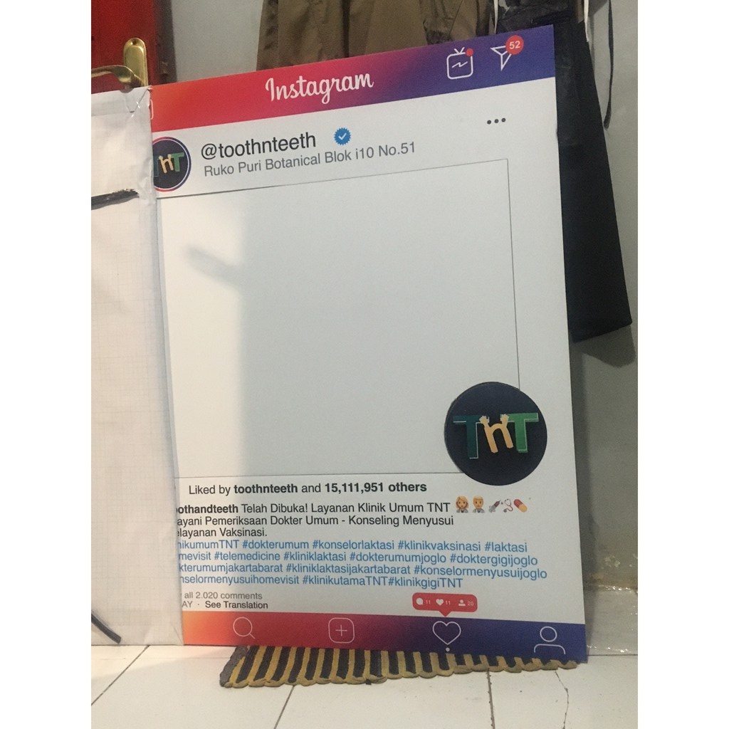 Jual PHOTO FRAME INSTAGRAM / PHOTO BOOTH & CUSTOM DESAIN UKURAN 80X100 ...