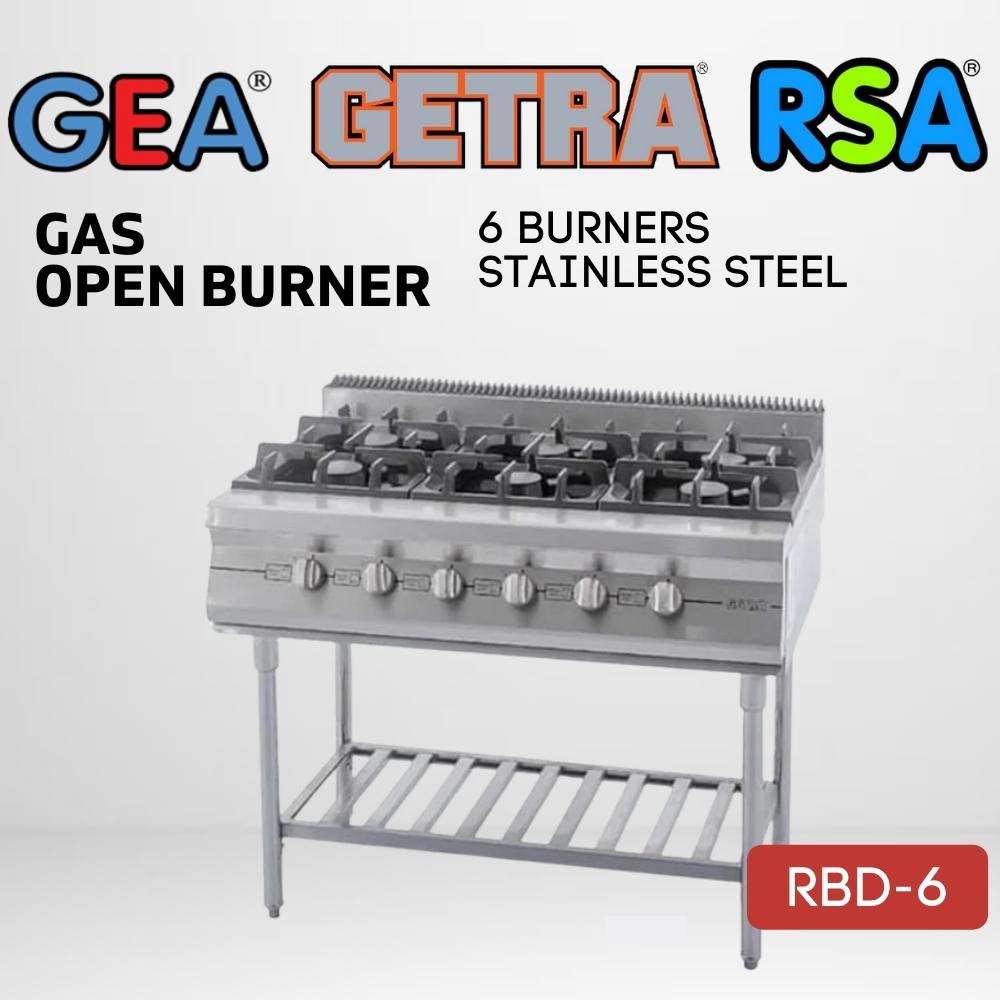Jual GAS OPEN BURNER GETRA RBD-6 KOMPOR STAINLESS 6 TUNGKU RBD 6 ...