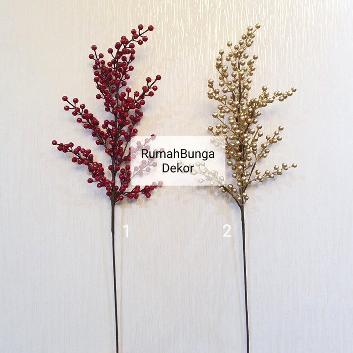Jual Bunga Berry Artificial Tangkai Panjang ( Ada 2 Warna ) | Shopee ...