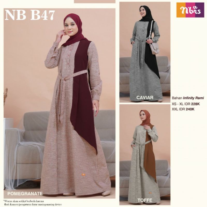 Jual Laila Collection NB B47 Gamis Nibras | Shopee Indonesia