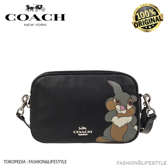 Jual [COD] Coach x Disney Thumper Camera Bag In Black Calfskin - Coach ...