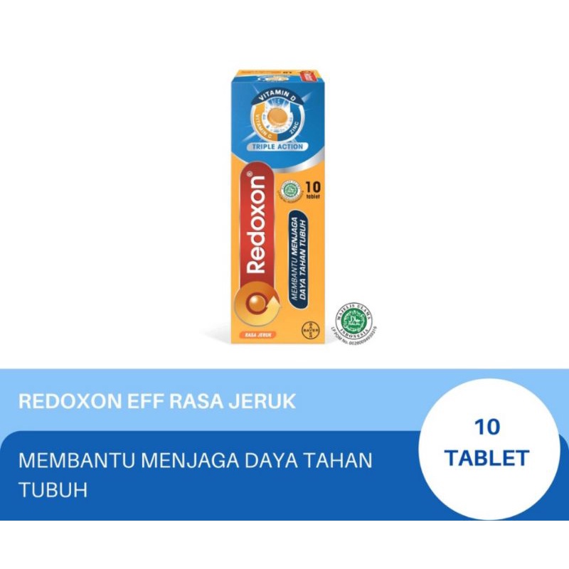 Jual Redoxon Vitamin C+Zinc+Vitamin D isi 10 tablet | Shopee Indonesia