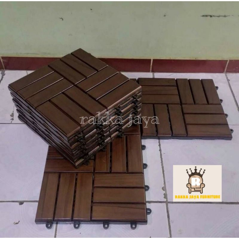 Jual DECKING KAYU JATI SOLID FHINISING/UBIN KAYU JATI | Shopee Indonesia