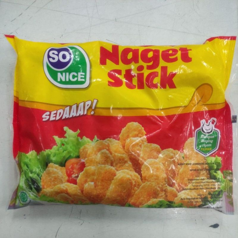Jual SO NICE Naget ayam Stick 500g | Shopee Indonesia