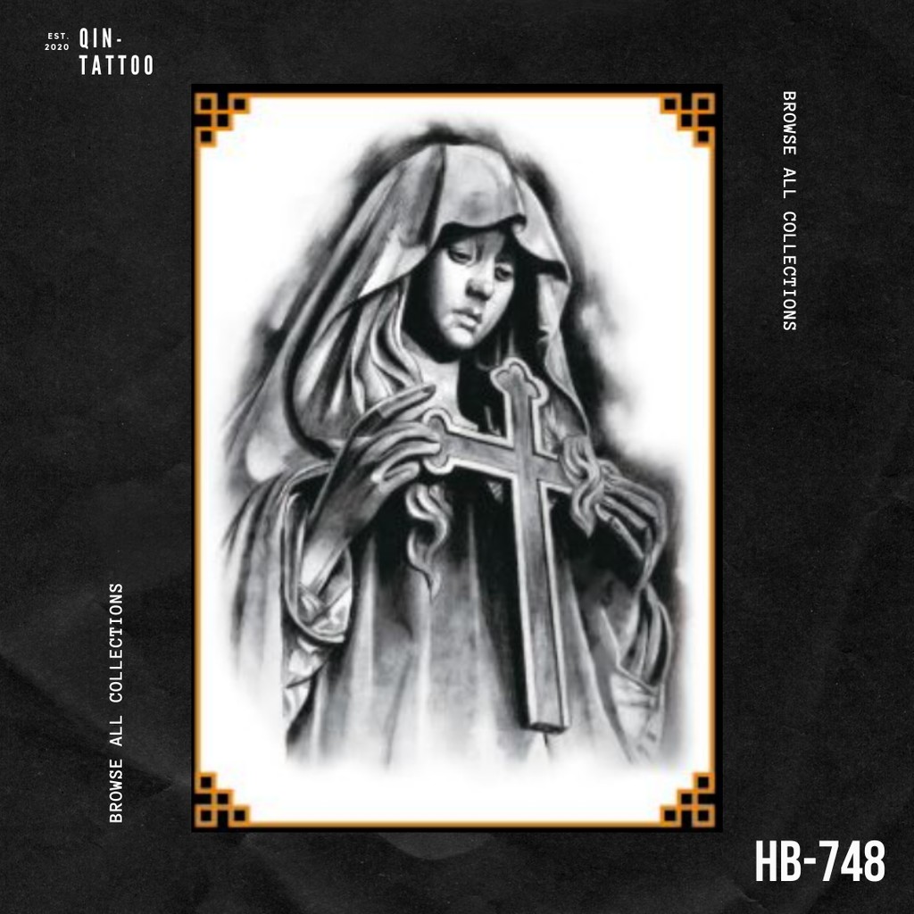 Jual Temporary Tattoo / Tato Temporer Saint Salib 21x15 cm HB-748 ...