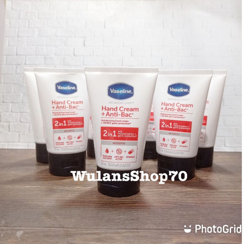 Jual Vaseline Anti Bacterial Hand Cream (50ml) | Shopee Indonesia