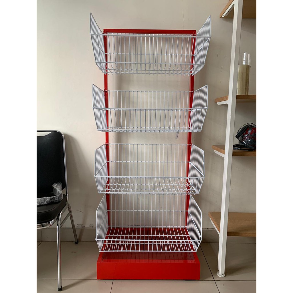 Jual Rak Snack Rak Roti Minimarket 4 Susun link khusus EXPEDISI LUAR ...