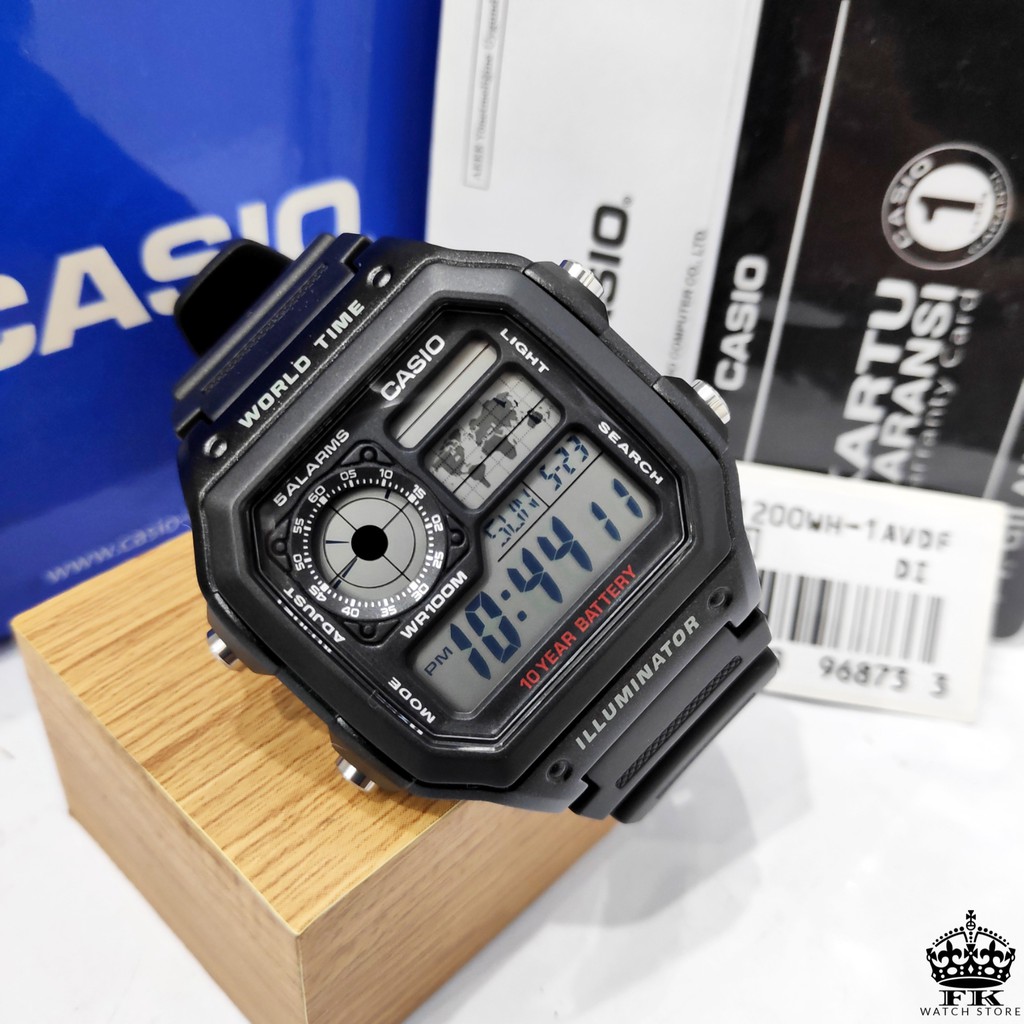 Jual CASIO AE-1200WH-1AVDF ORIGINAL Jam Tangan Pria CASIO Digital | Shopee Indonesia