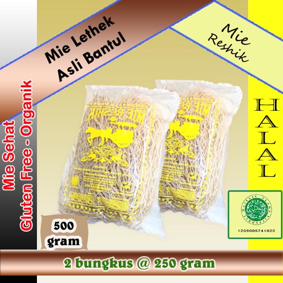 Jual 500gram - 2 bungkus @250gram mie lethek mi letek Gluten Free ...