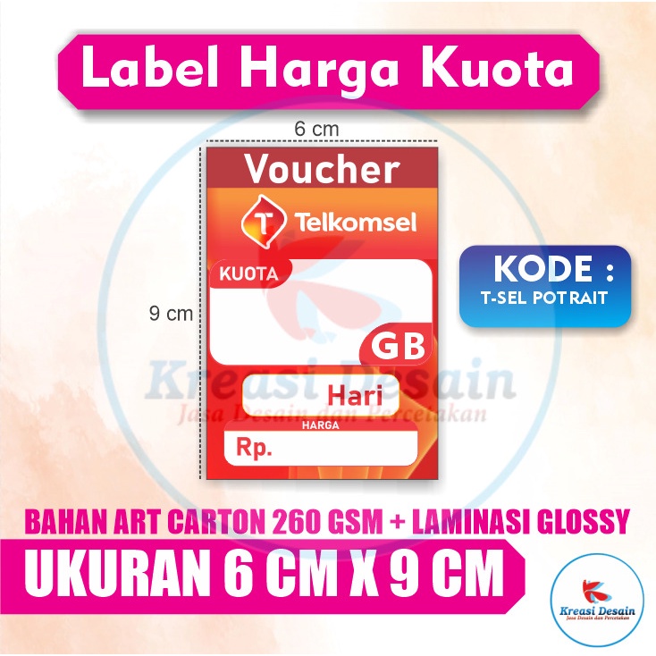 Jual LABEL HARGA / DISPLAY KUOTA | Shopee Indonesia