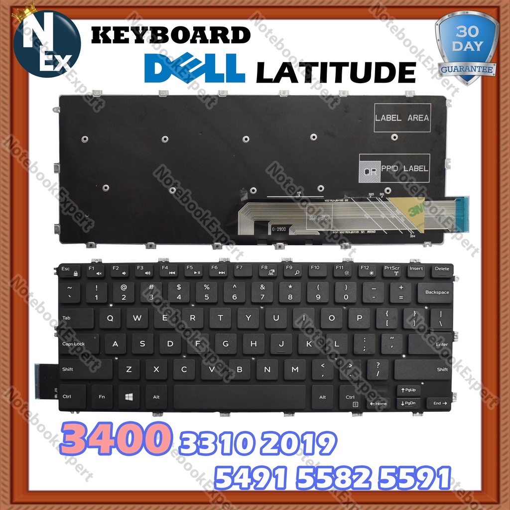 Jual Keyboard Dell latitude 3400 3310 2019 14 5480 5491 5582 5591 ...