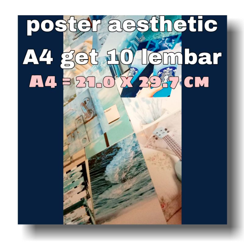 Jual poster aesthetic ukuran A4 get 10 lmbar | Shopee Indonesia