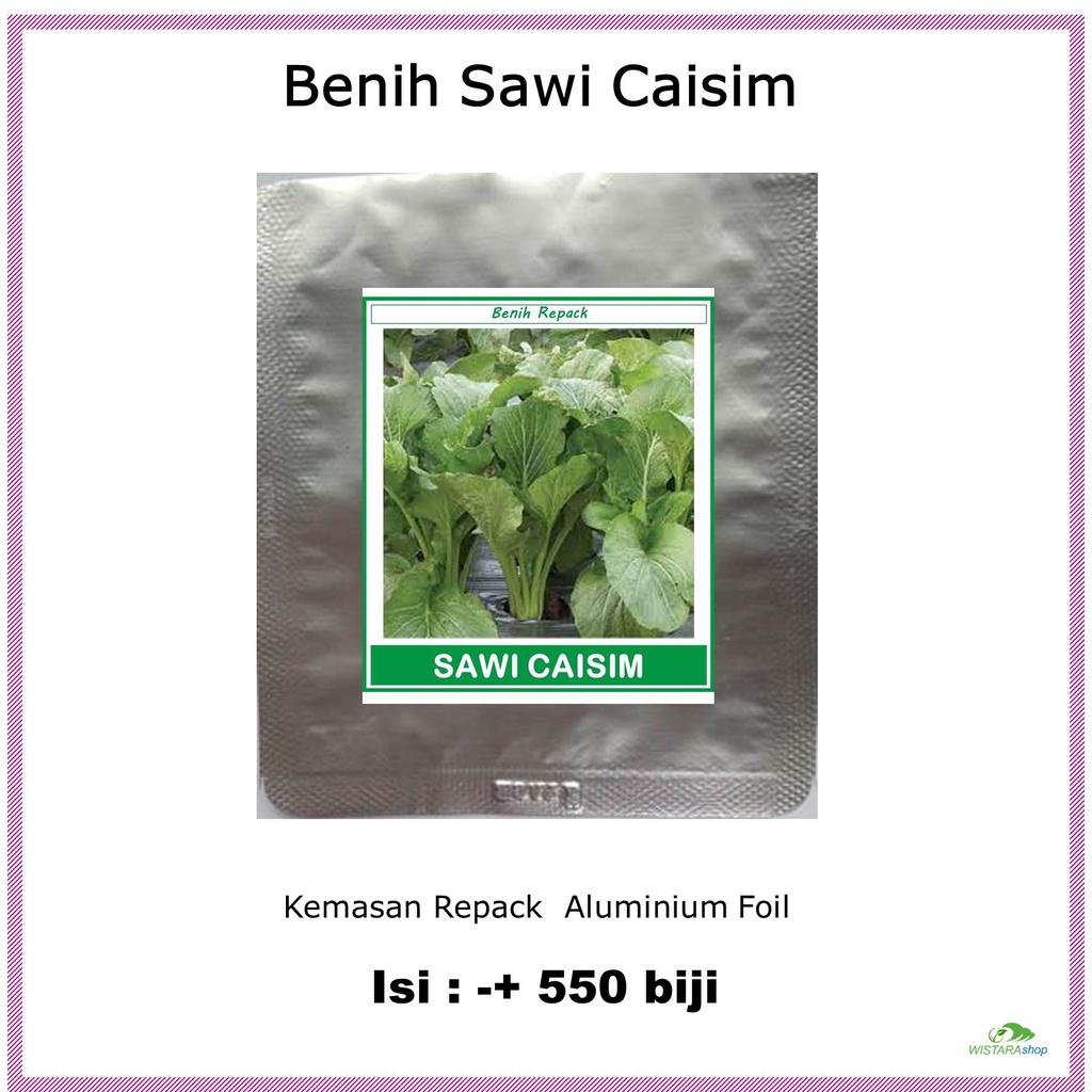 Jual Benih Bibit Biji Tanaman Sayuran Sawi Caisim Kemasan Repack ...