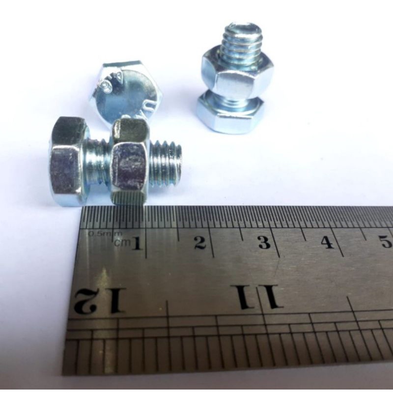 Jual BAUT MUR PUTIH M8 X 15 / BMP M8X15 / BAUT M8X15 PUTIH BMP M8 X 15 KUNCI 13 | Shopee Indonesia