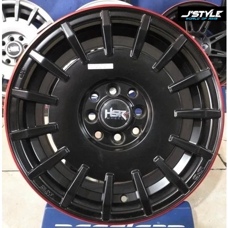 Jual VELG RACING HSR WHEEL RALLY RING 15X7 HOLE 8X100-114,3 ET38 BLACK ...